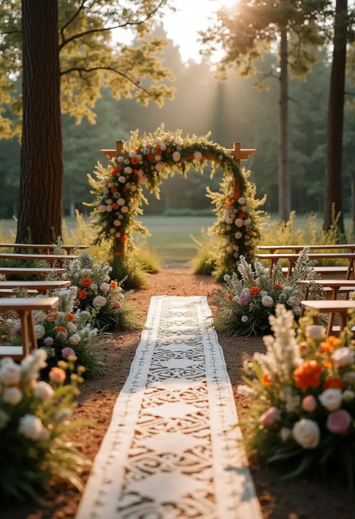Rustic Wedding Aisle Decorations Ideas - TheCharmingBride.com