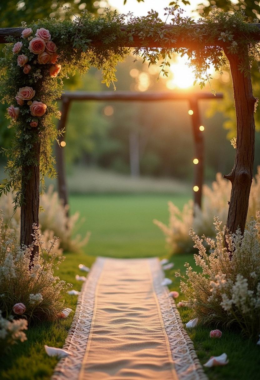 Rustic Wedding Aisle Decorations Ideas - TheCharmingBride.com