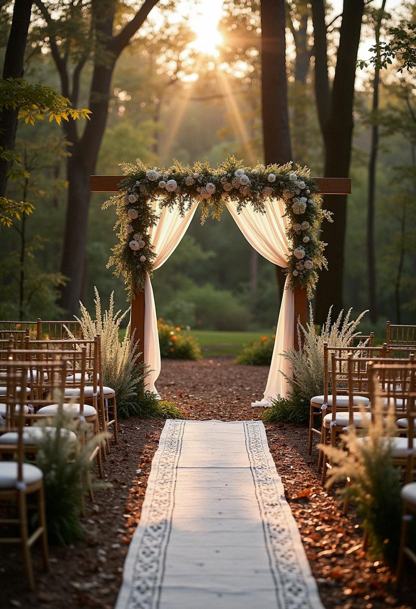 Rustic Wedding Aisle Decorations Ideas - TheCharmingBride.com