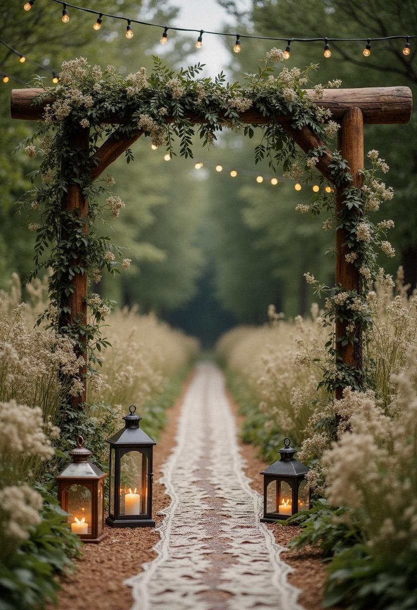 Rustic Wedding Aisle Decorations Ideas - TheCharmingBride.com