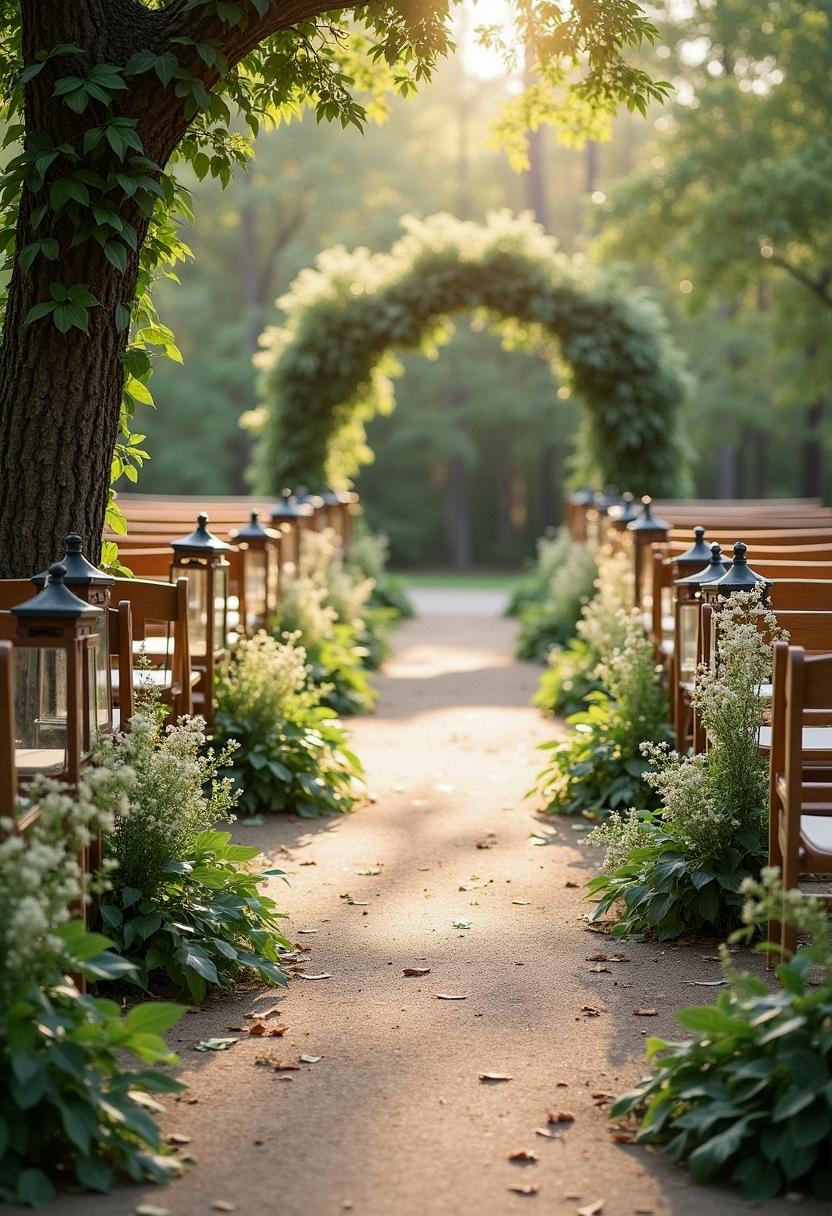 Rustic Wedding Aisle Decorations Ideas - TheCharmingBride.com