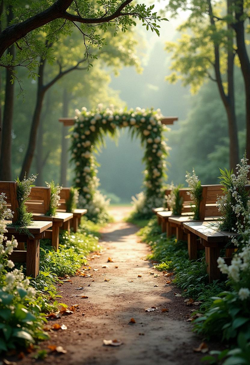 Rustic Wedding Aisle Decorations Ideas - TheCharmingBride.com