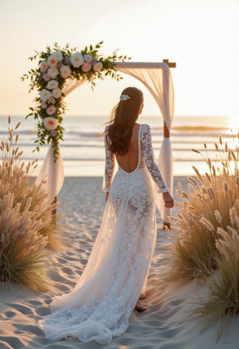 Stunning Beach Wedding Dress Long Sleeve Styles - TheCharmingBride.com