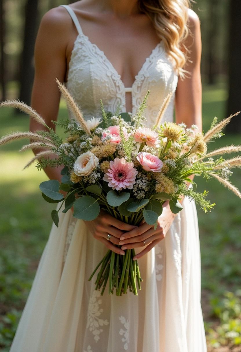 Unique Boho Bridal Bouquet Ideas - TheCharmingBride.com