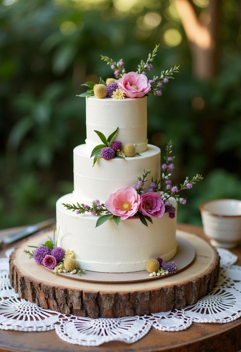 Charming Boho Wedding Cake Ideas - TheCharmingBride.com