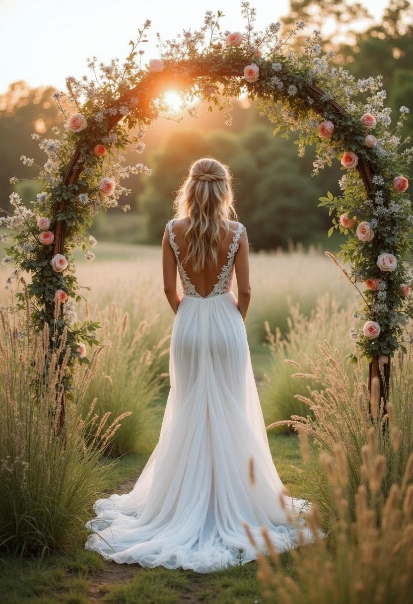 Stunning Boho Wedding Dress Simple Styles - TheCharmingBride.com