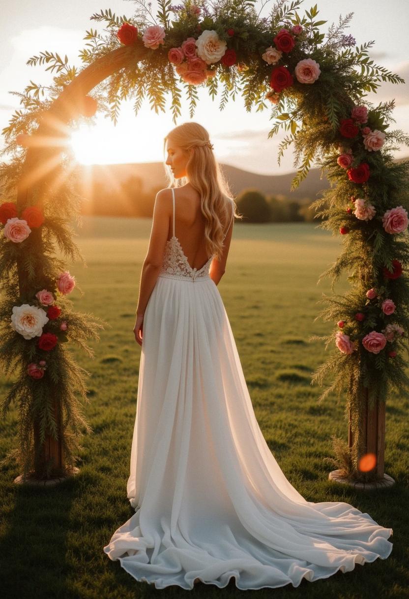 Stunning Boho Wedding Dress Simple Styles - TheCharmingBride.com