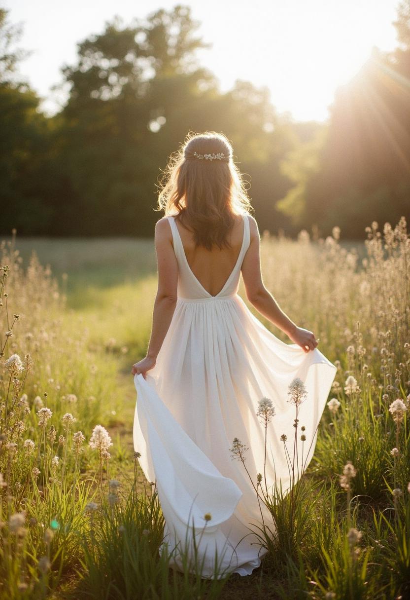 Stunning Boho Wedding Dress Simple Styles - TheCharmingBride.com