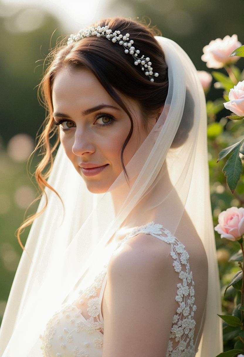 Perfect Bridal Veil Hair Ideas - TheCharmingBride.com