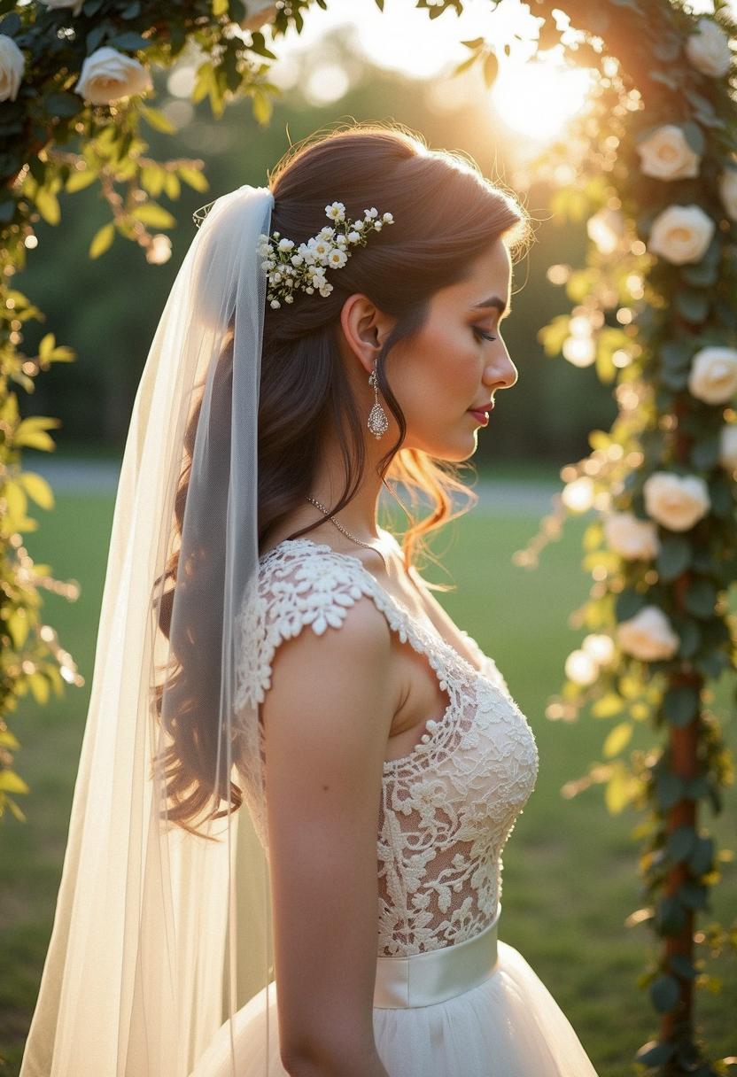 Perfect Bridal Veil Hair Ideas - TheCharmingBride.com