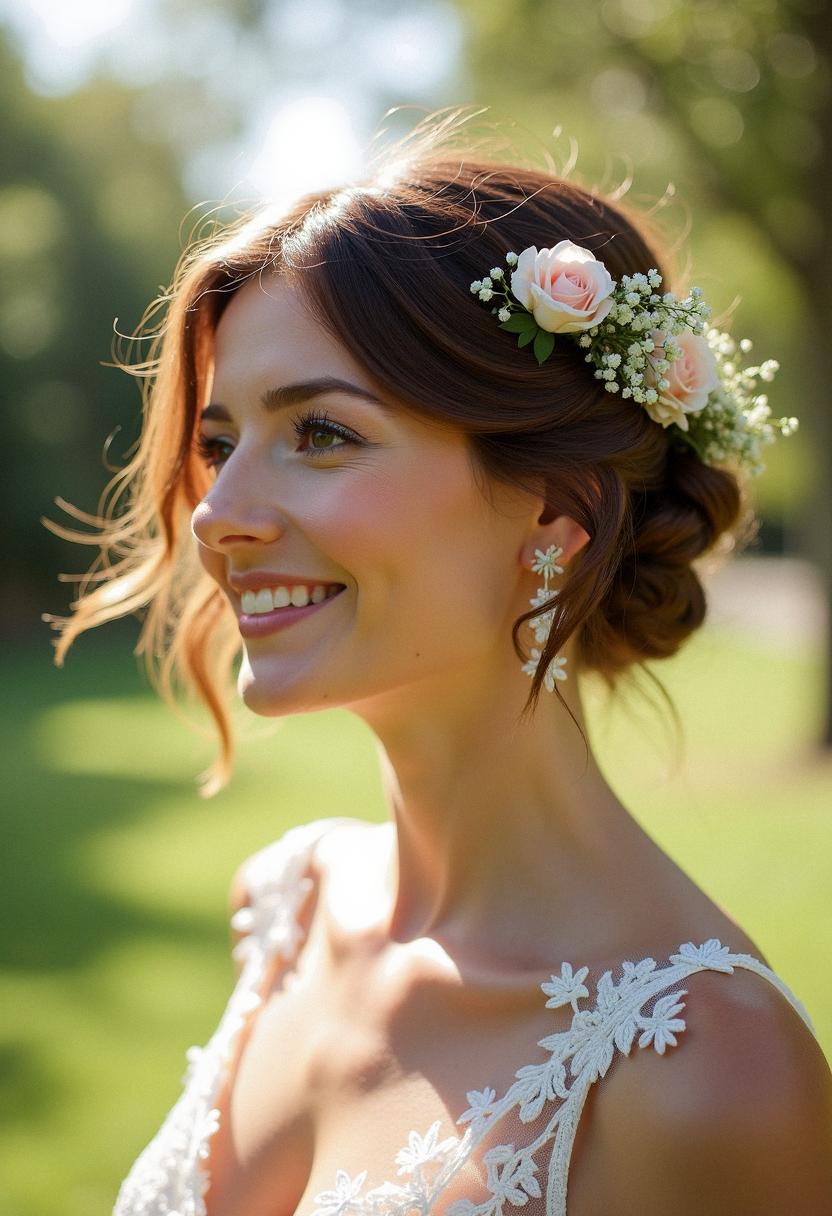 Stunning Bride Hairstyles For Short Hair - TheCharmingBride.com