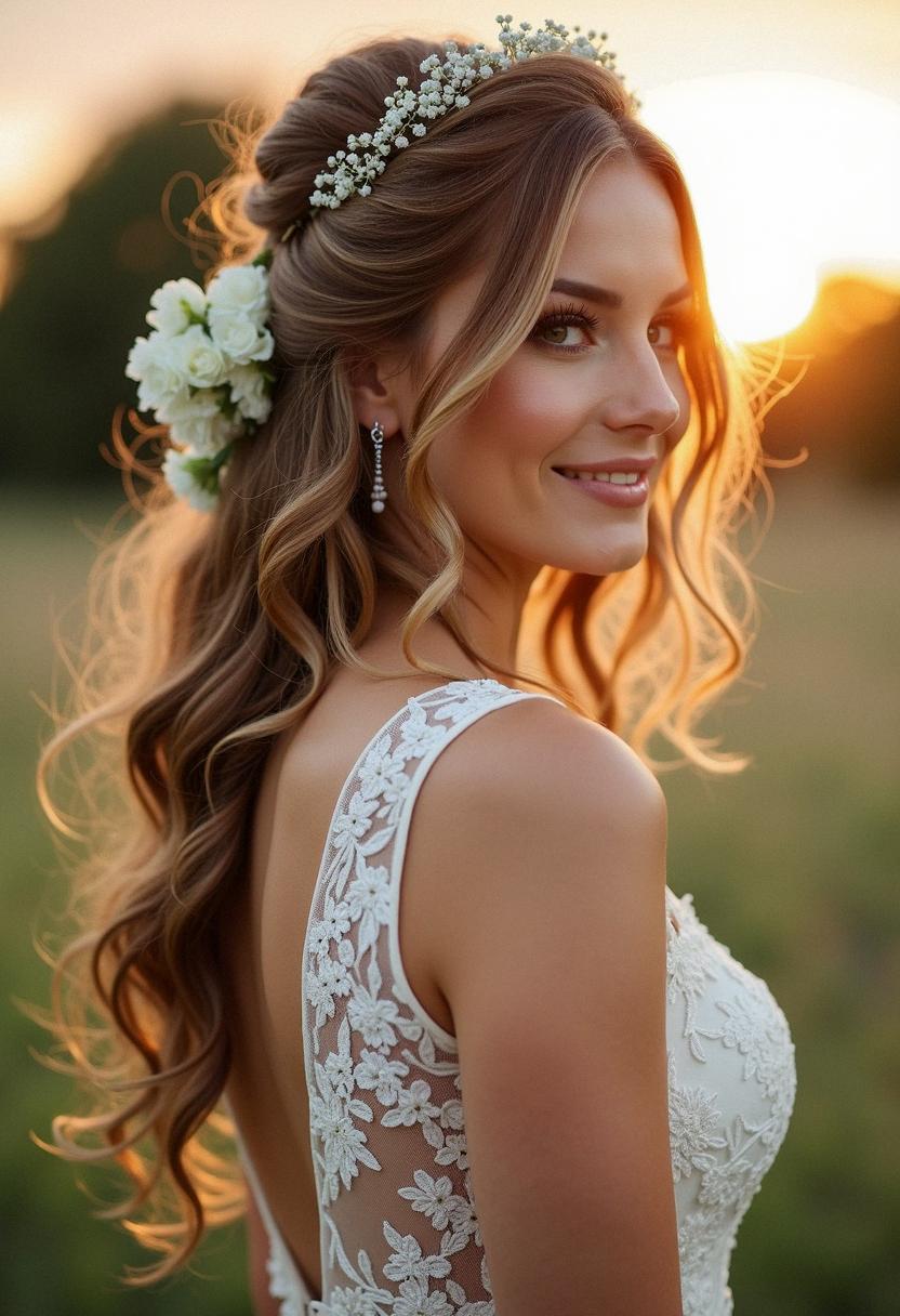 Stunning Bride Hairstyles Half Up Half Down - TheCharmingBride.com