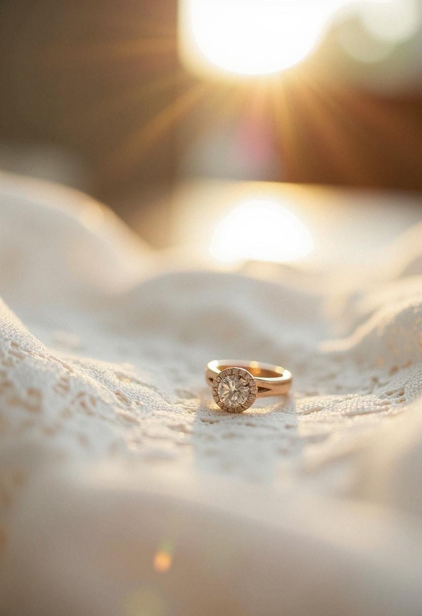 Stunning Engagement Ring 3 Diamonds - TheCharmingBride.com