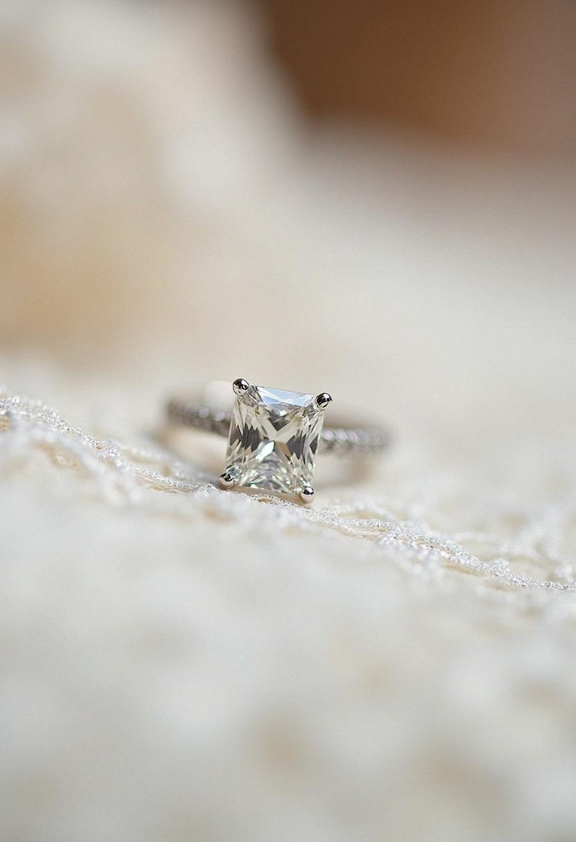 Stunning Engagement Ring Square Styles - TheCharmingBride.com