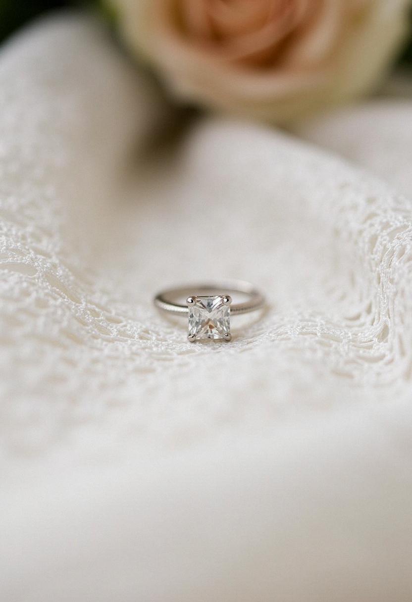 Stunning Engagement Ring Square Styles - TheCharmingBride.com