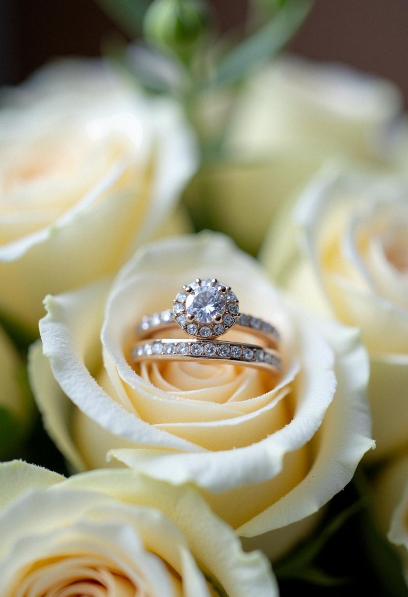 Stunning Engagement Ring Three Bands Design - TheCharmingBride.com