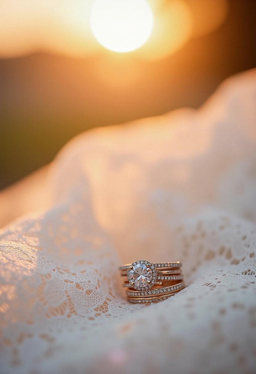 Stunning Engagement Ring Three Bands Design - TheCharmingBride.com