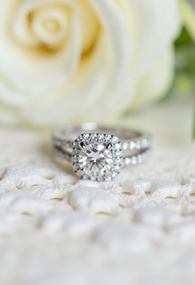 Stunning Engagement Ring Three Bands Design - TheCharmingBride.com