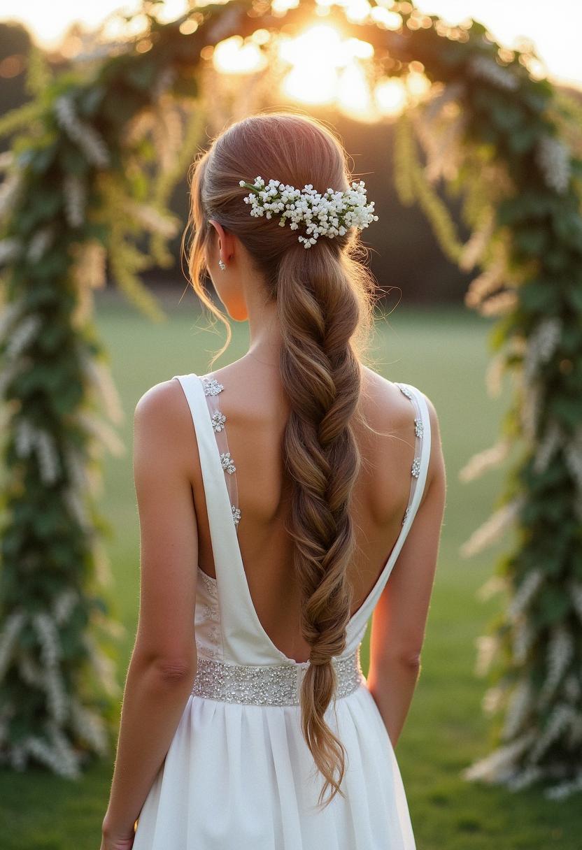 Elegant Fishtail Wedding Braid Ideas - TheCharmingBride.com