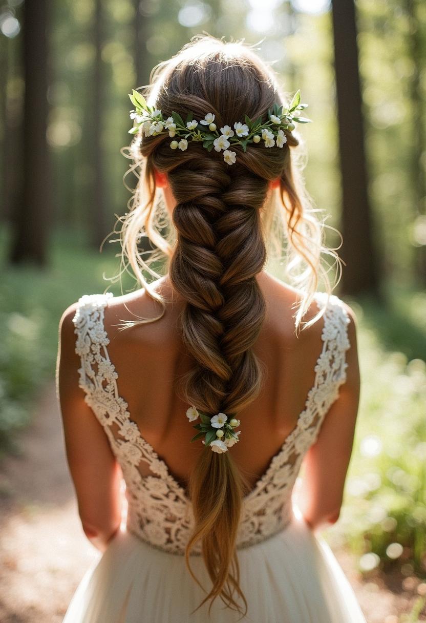 Elegant Fishtail Wedding Braid Ideas - TheCharmingBride.com