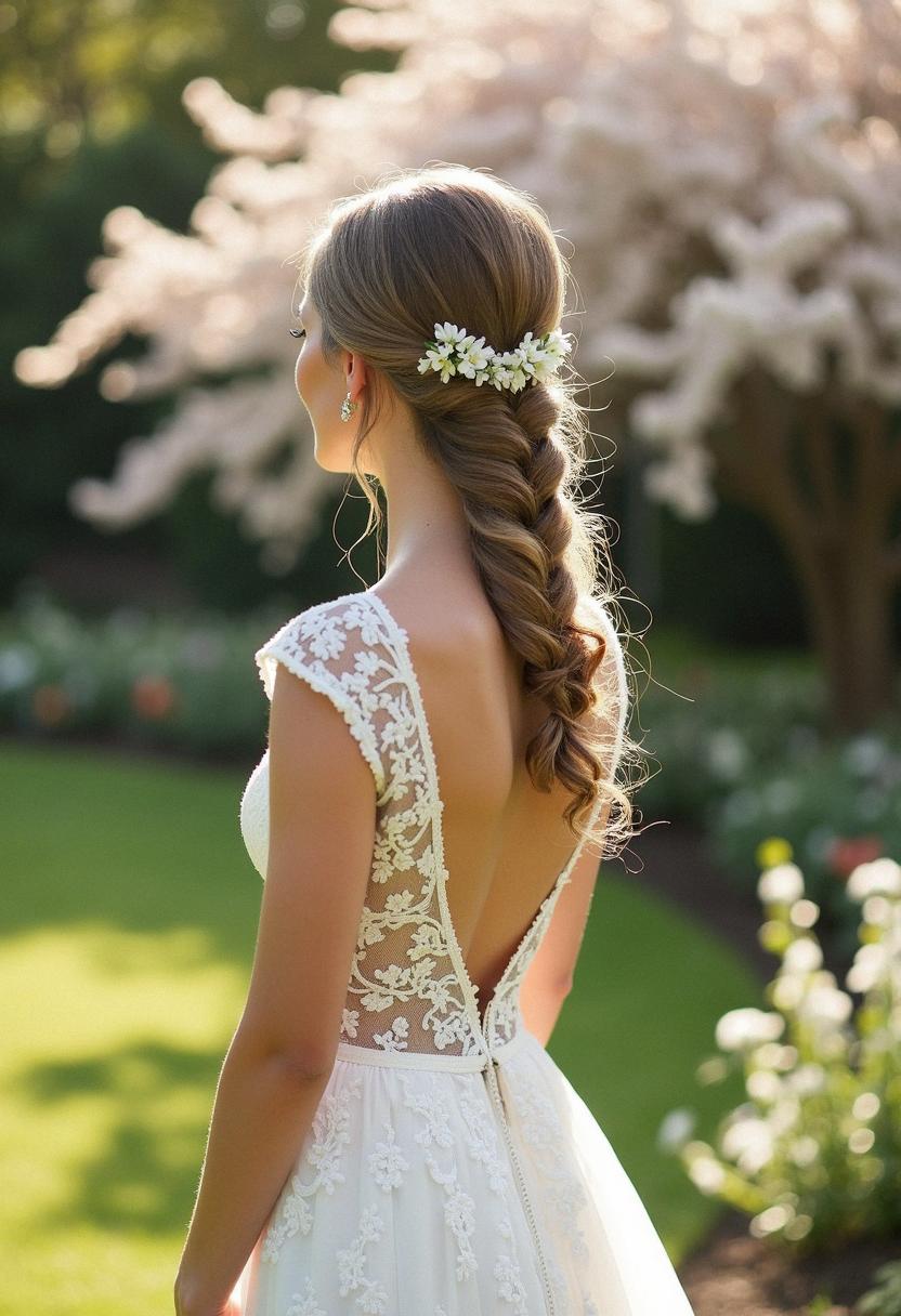 Elegant Fishtail Wedding Braid Ideas - TheCharmingBride.com