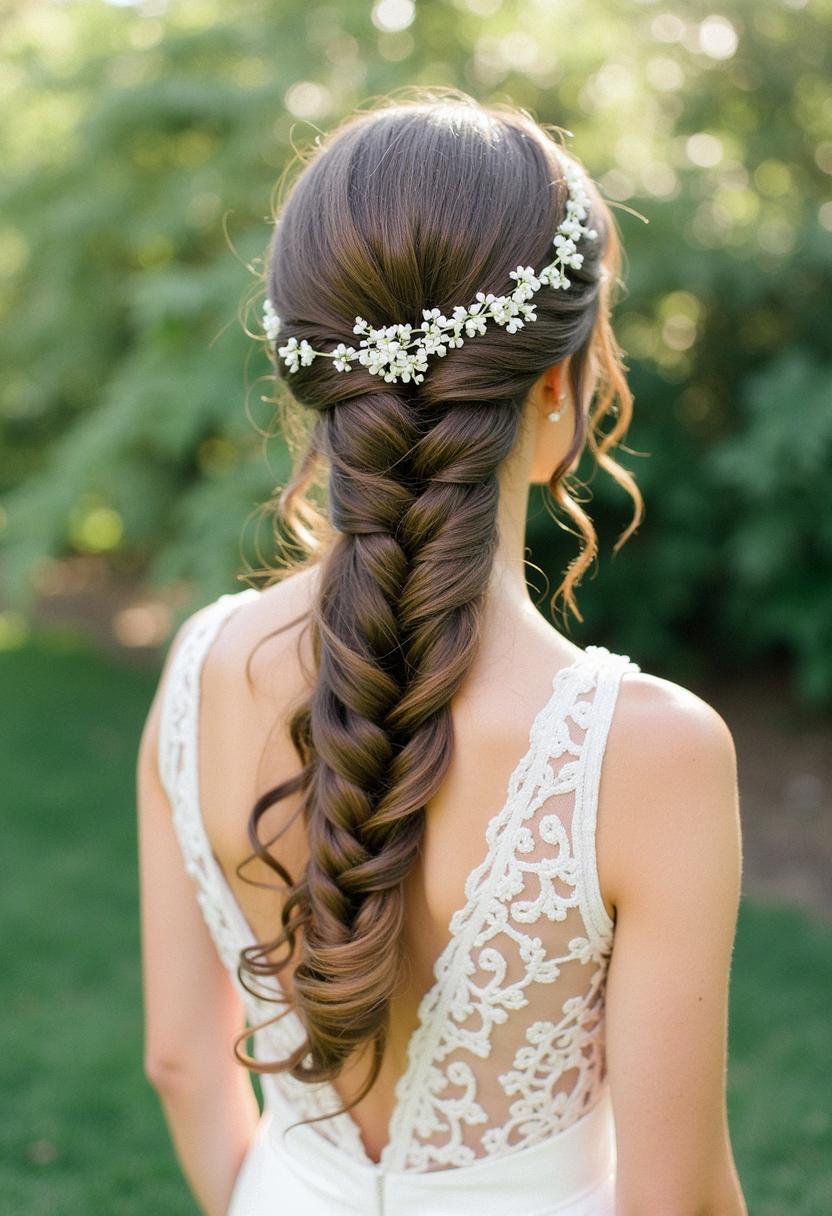Elegant Fishtail Wedding Braid Ideas - TheCharmingBride.com