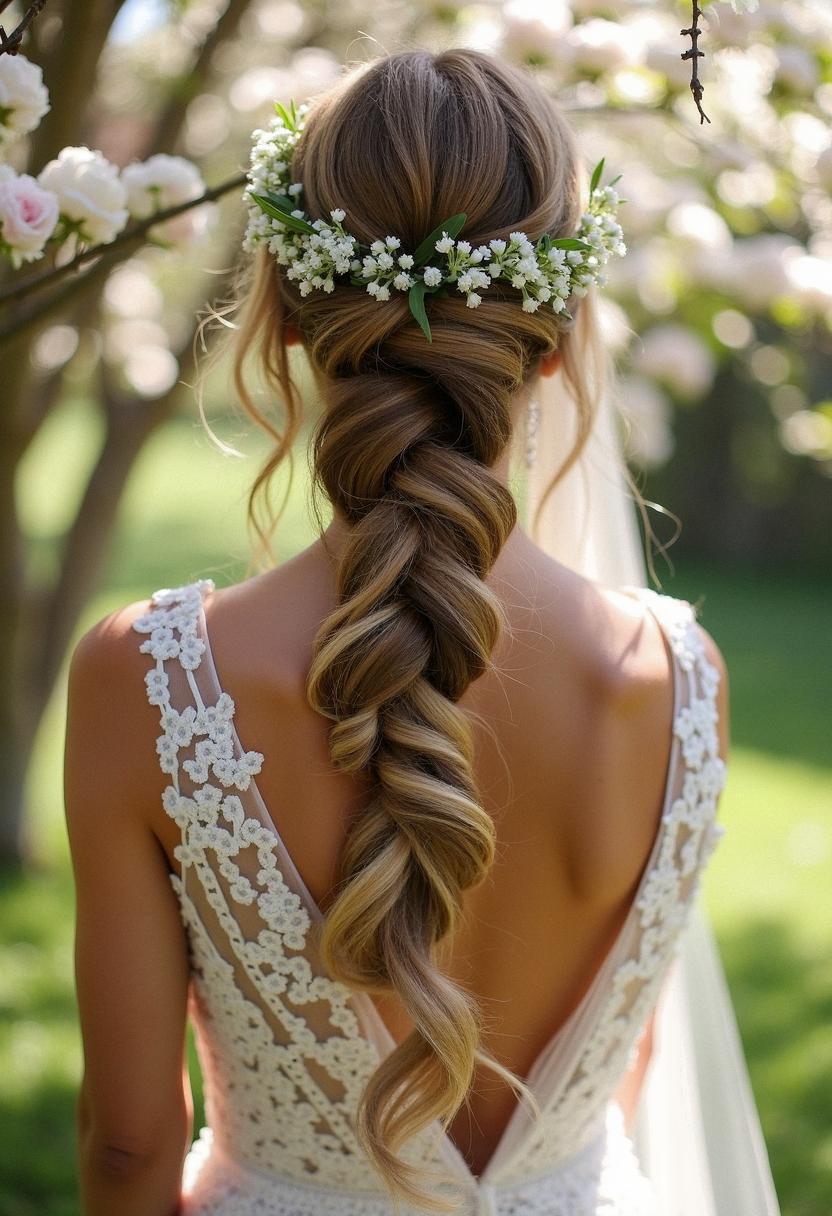 Elegant Fishtail Wedding Braid Ideas - TheCharmingBride.com