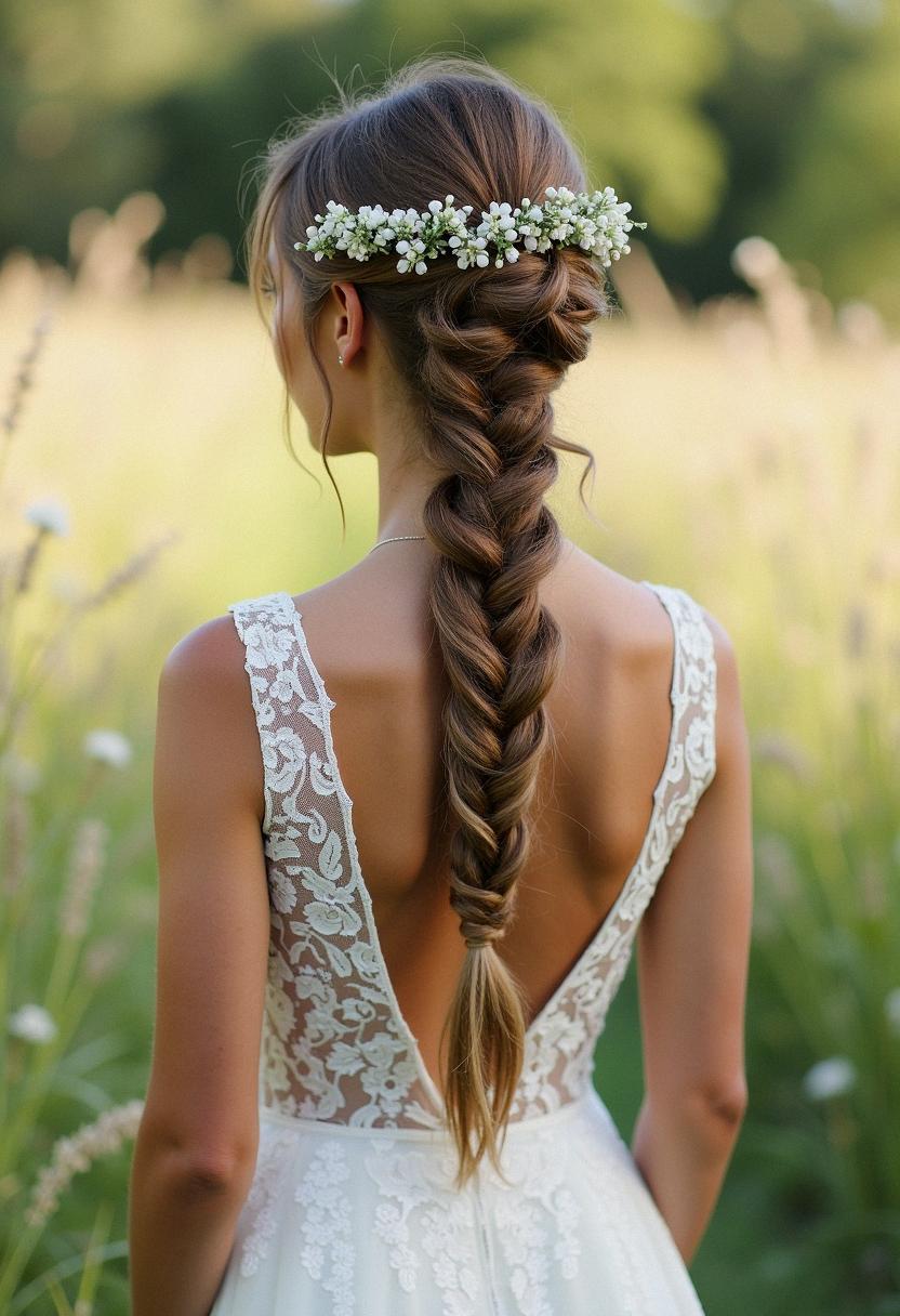 Elegant Fishtail Wedding Braid Ideas - TheCharmingBride.com