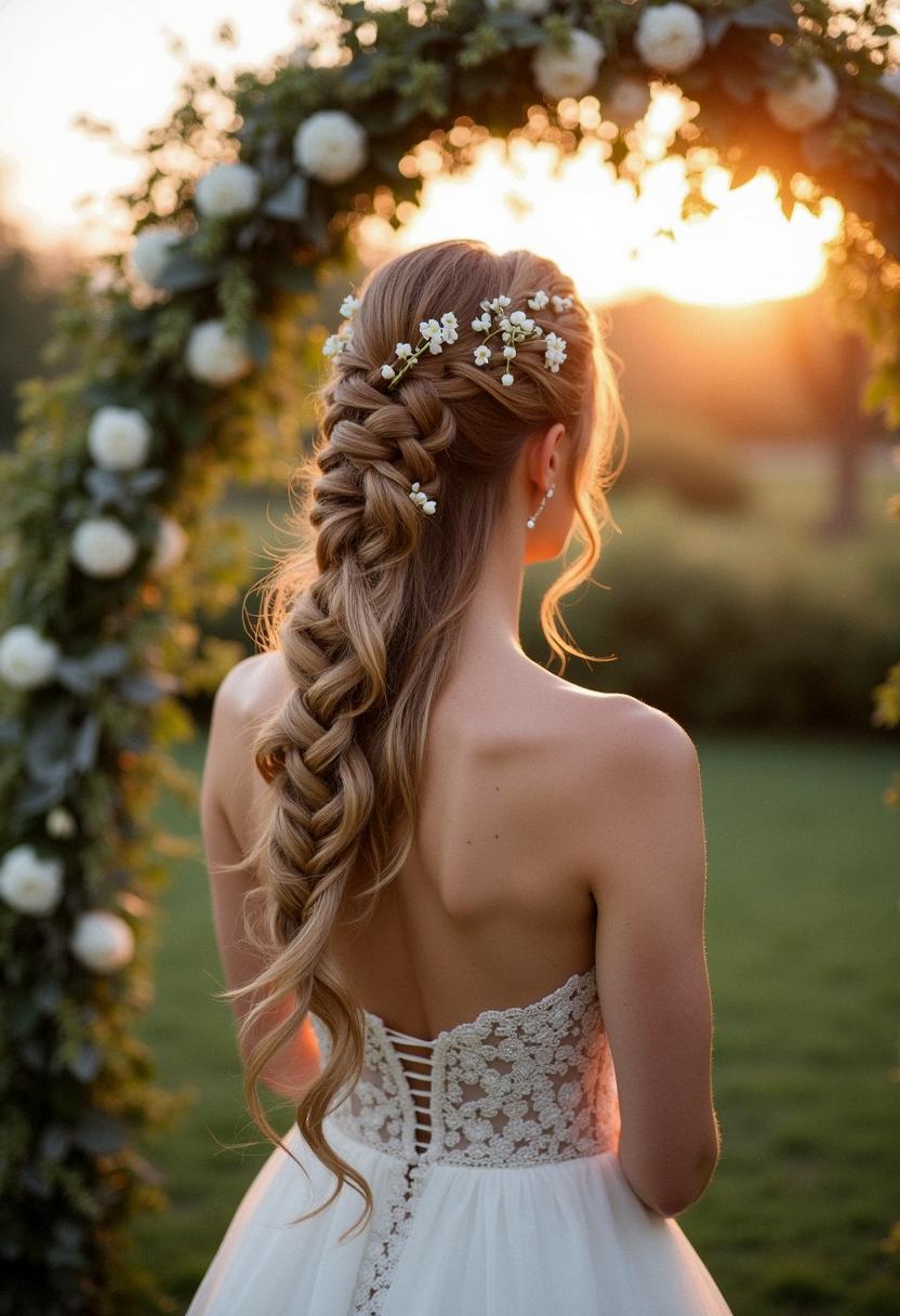 Elegant Fishtail Wedding Braid Ideas - TheCharmingBride.com