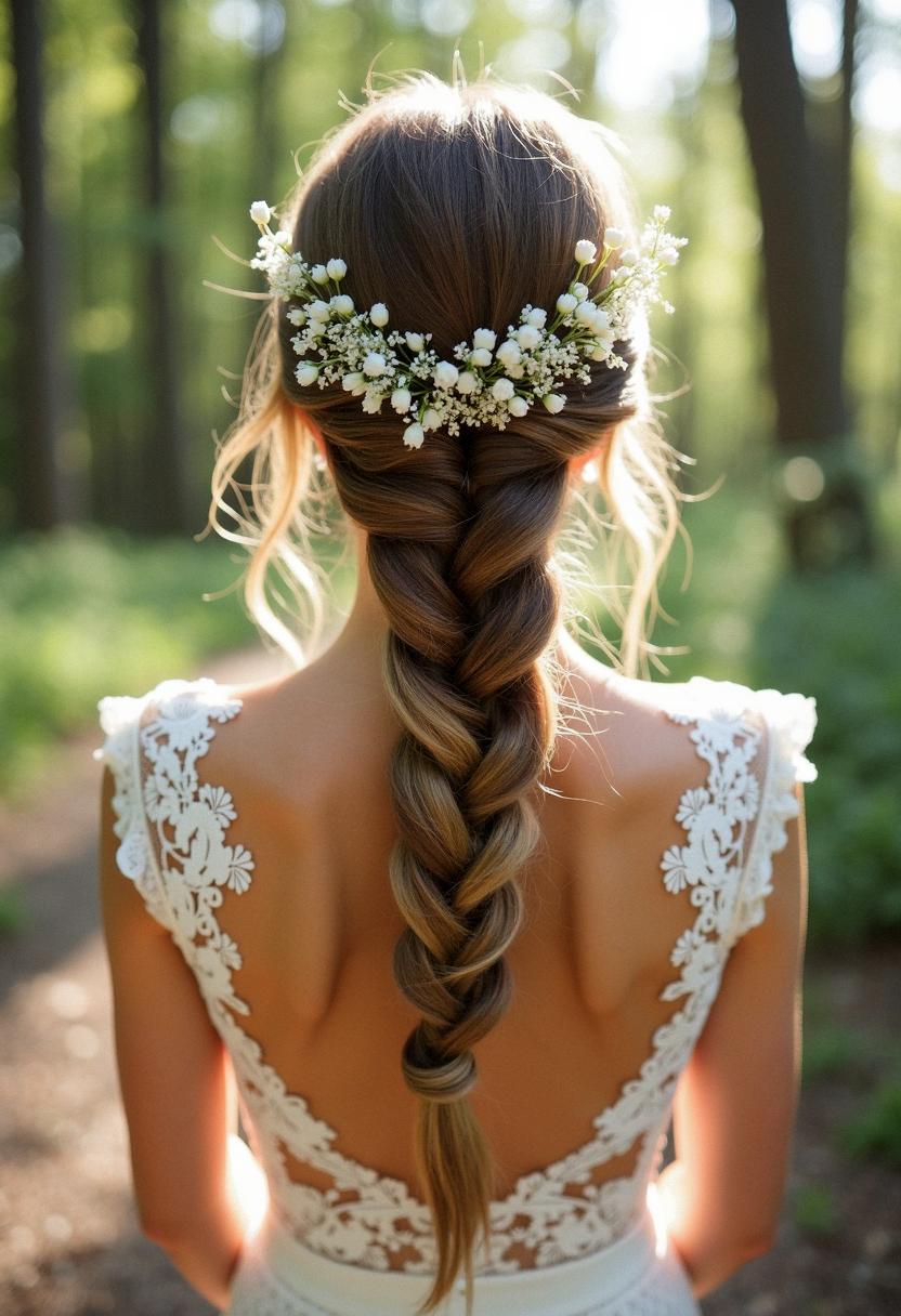 Elegant Fishtail Wedding Braid Ideas - TheCharmingBride.com