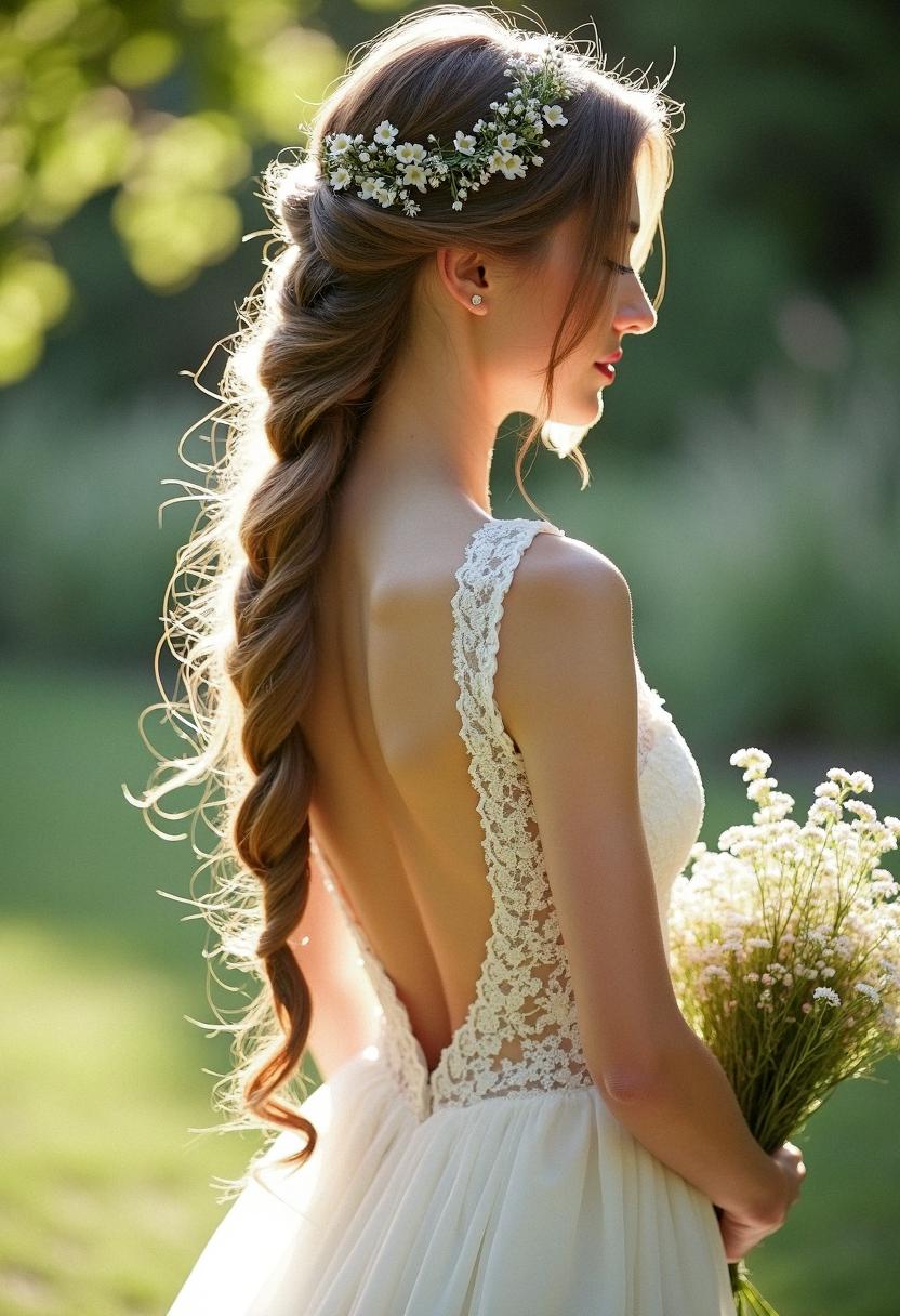 Elegant Fishtail Wedding Braid Ideas - TheCharmingBride.com