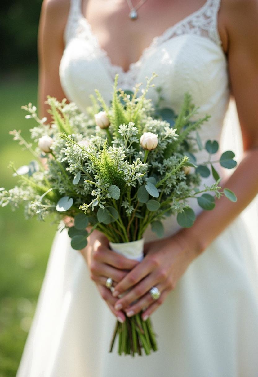 Stunning Green Bridal Bouquet Inspiration - TheCharmingBride.com