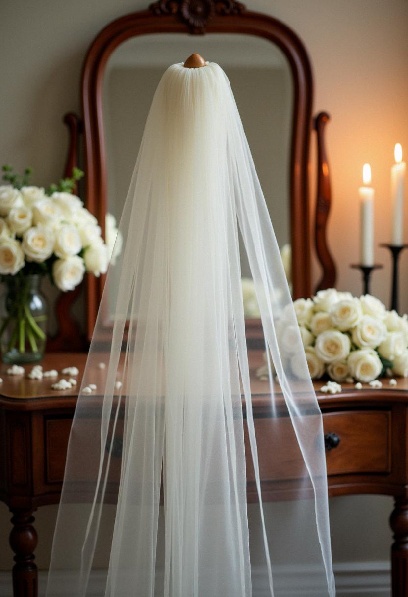 Elegant Ivory Bridal Veil Styles - TheCharmingBride.com