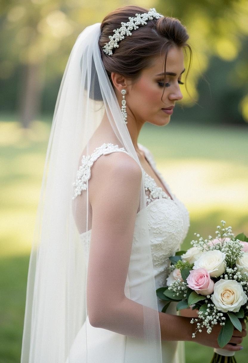 Elegant Ivory Bridal Veil Styles - TheCharmingBride.com