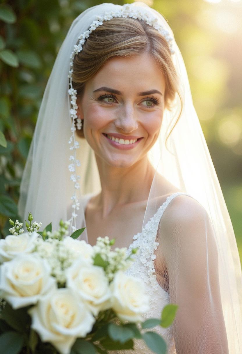 Elegant Ivory Bridal Veil Styles - TheCharmingBride.com
