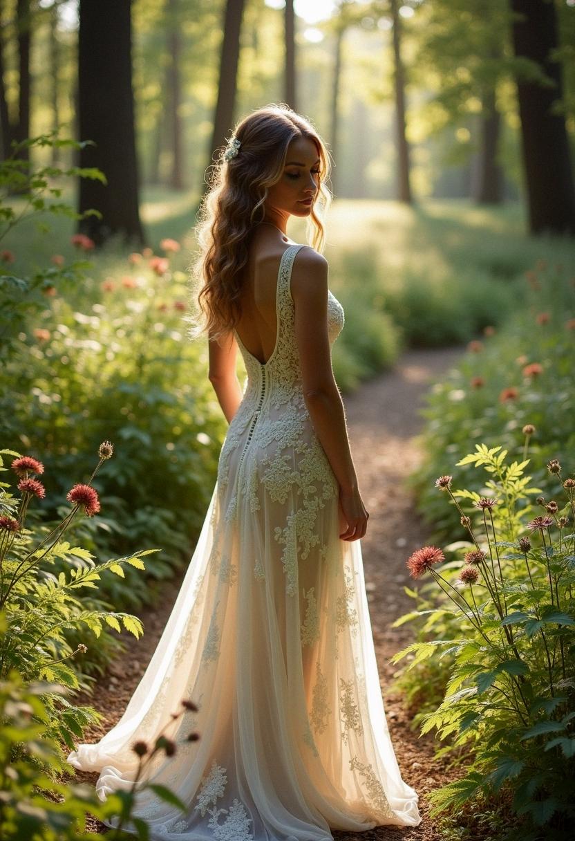 Effortless Elegance: Lace Wedding Dress Boho - TheCharmingBride.com