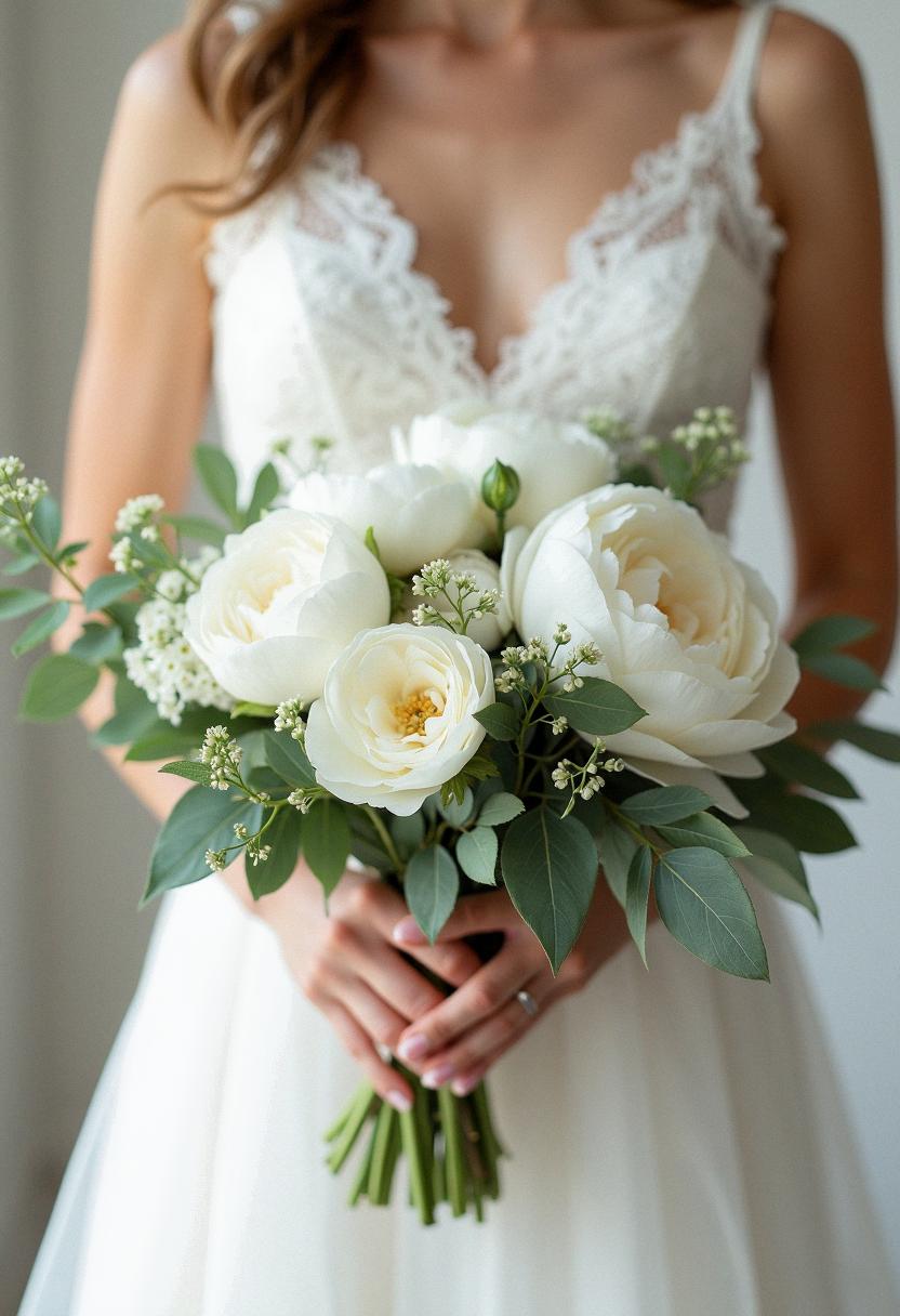 Elegant Minimalist Bridal Bouquet Ideas - TheCharmingBride.com