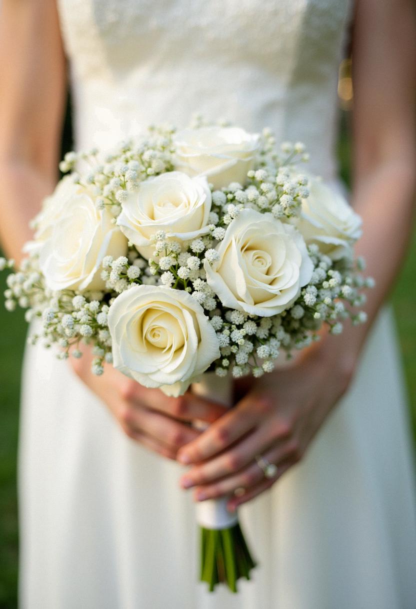 Stunning Neutral Bridal Flowers Ideas - TheCharmingBride.com