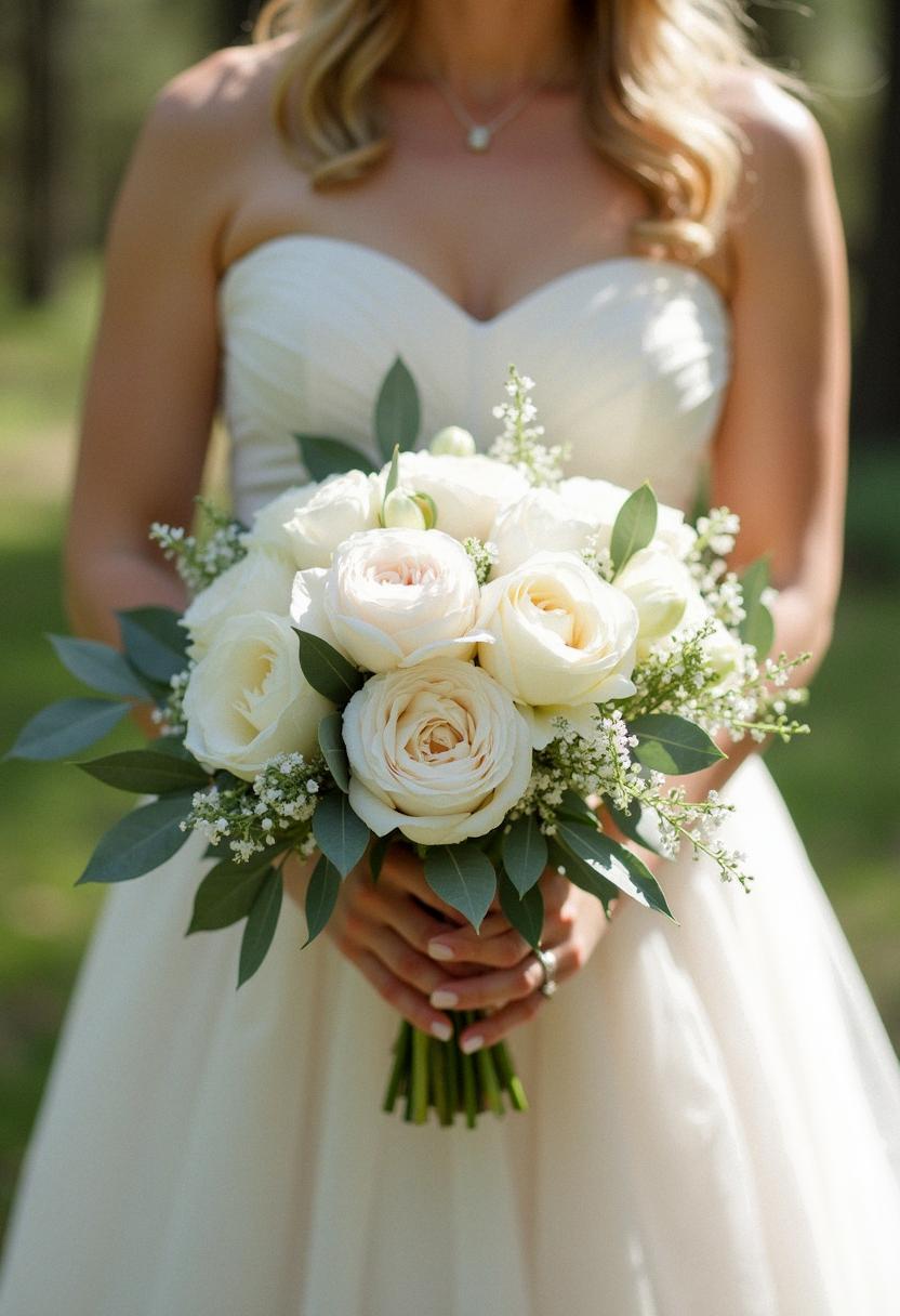 Stunning Neutral Bridal Flowers Ideas - TheCharmingBride.com