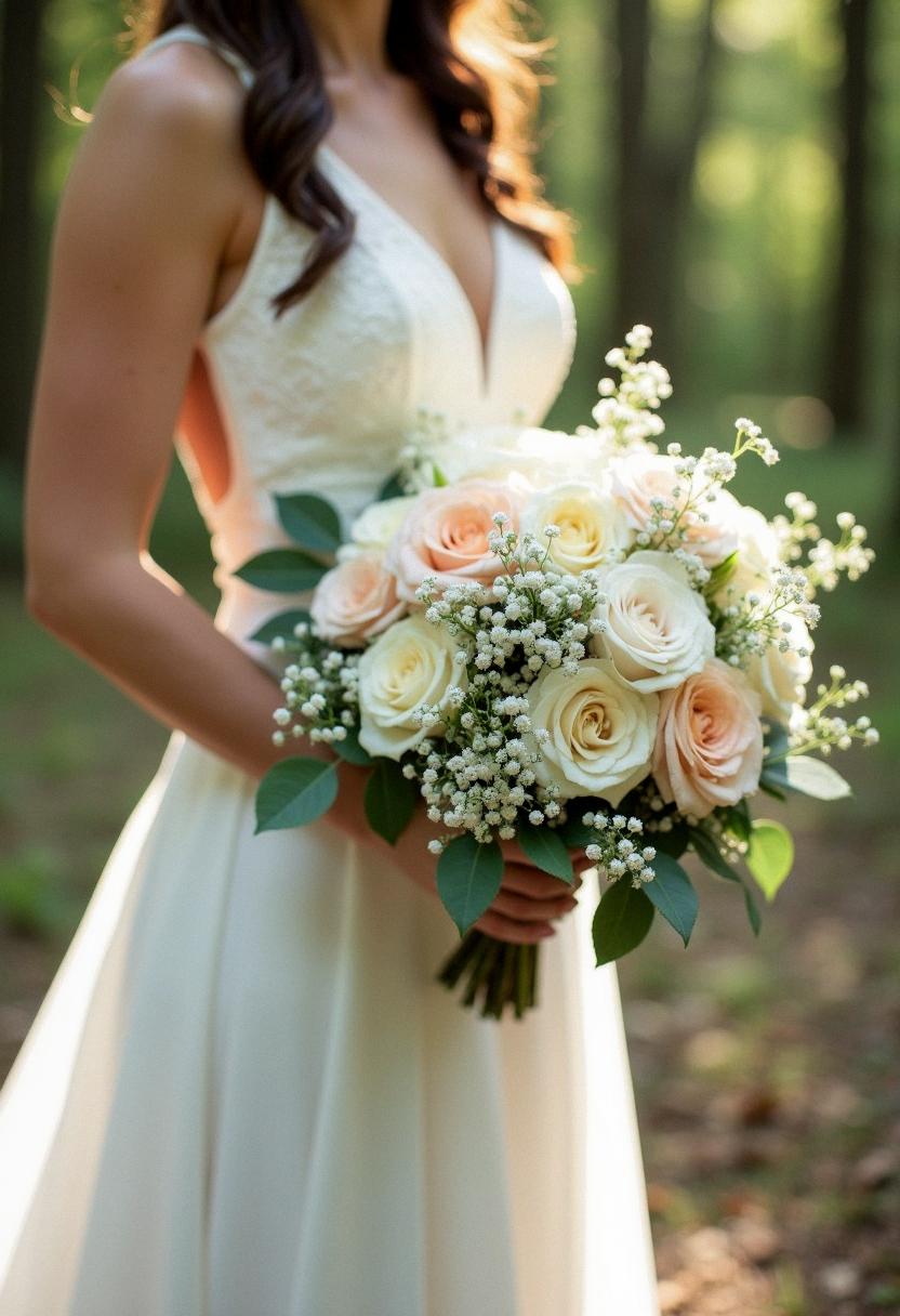 Stunning Neutral Bridal Flowers Ideas - TheCharmingBride.com
