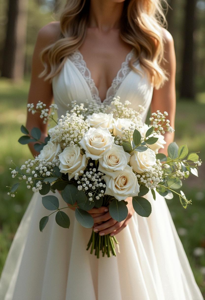 Stunning Neutral Bridal Flowers Ideas - TheCharmingBride.com