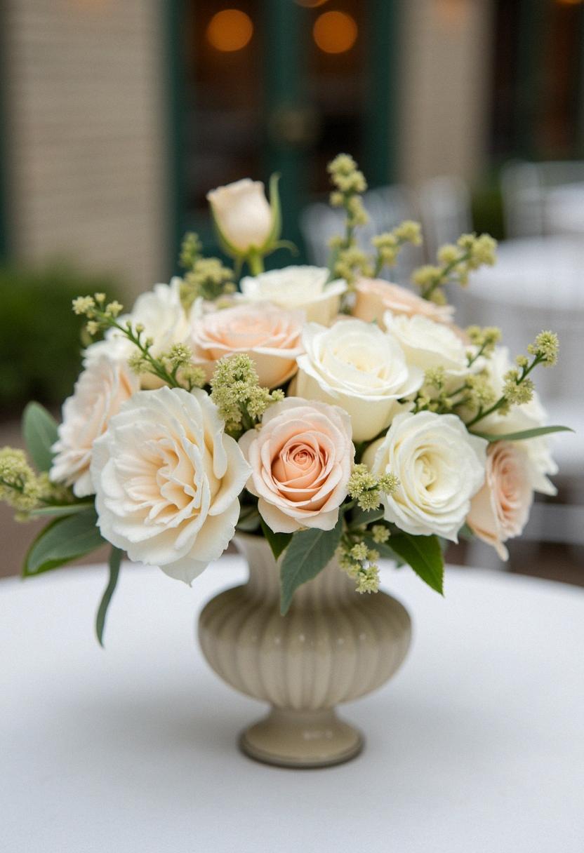 Stunning Neutral Bridal Flowers Ideas - TheCharmingBride.com