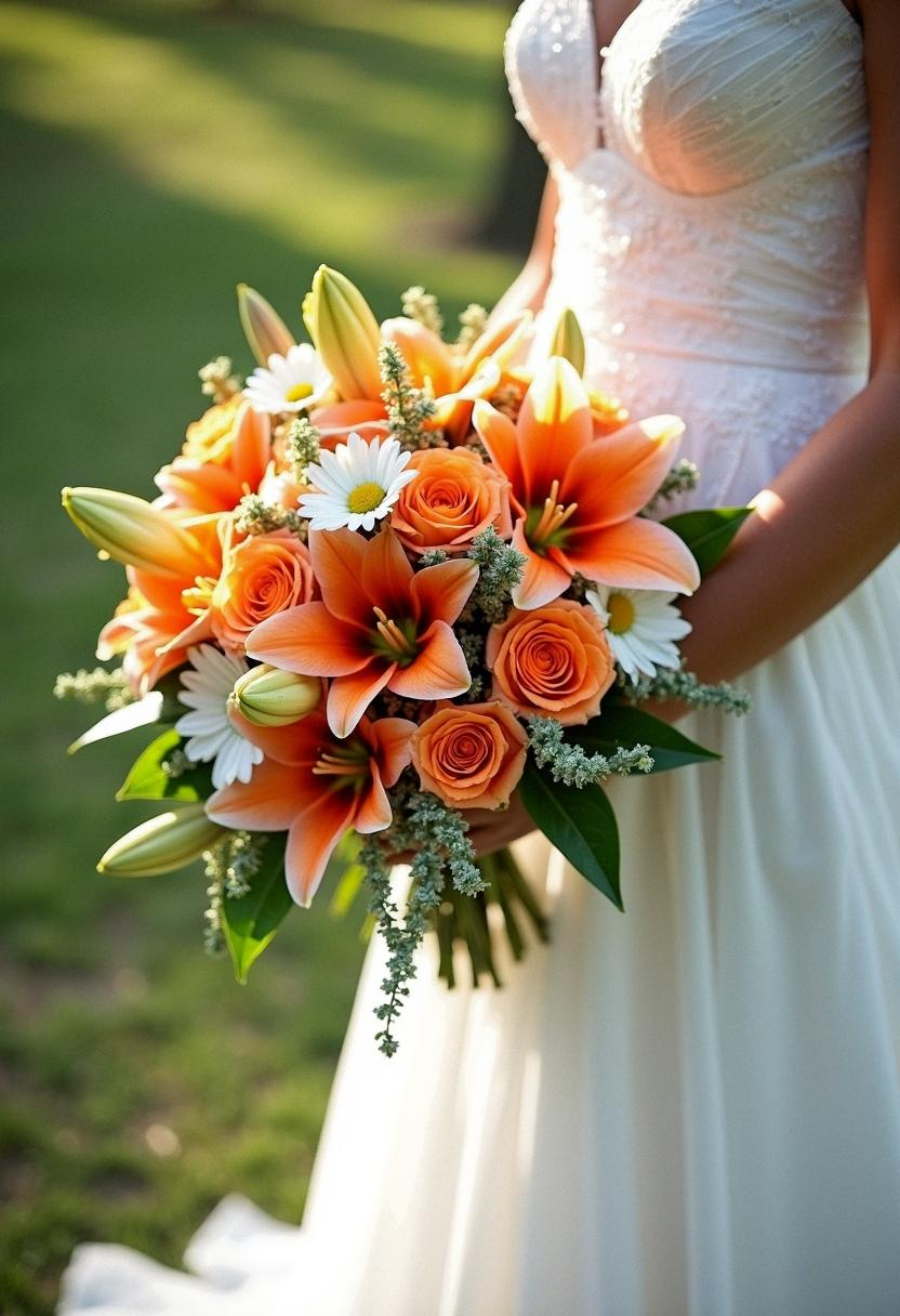 Vibrant Orange Bridal Bouquet Ideas - TheCharmingBride.com