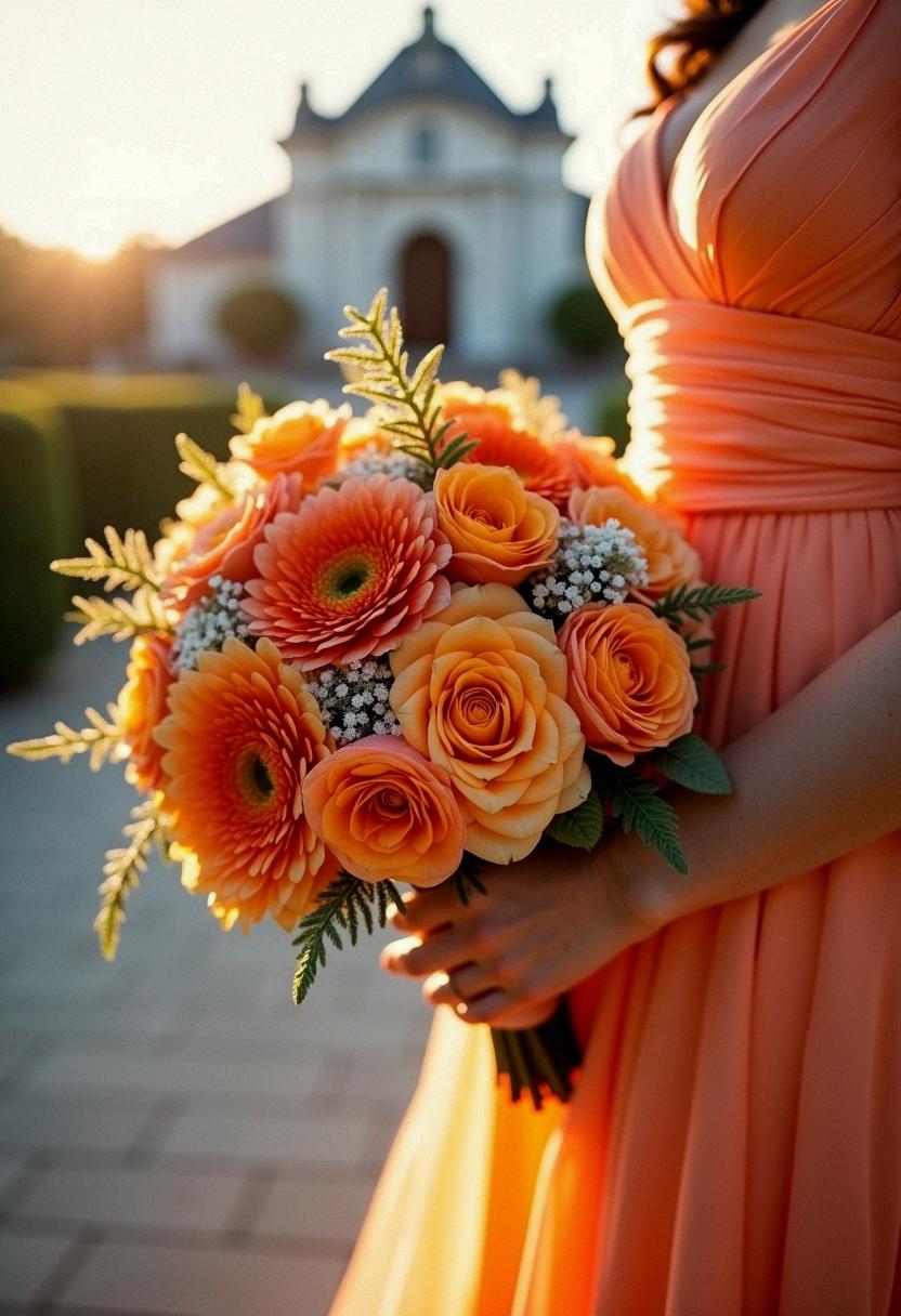 Vibrant Orange Bridal Bouquet Ideas - TheCharmingBride.com
