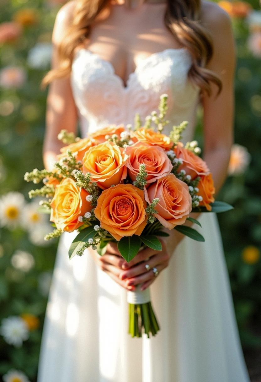 Vibrant Orange Bridal Bouquet Ideas - TheCharmingBride.com