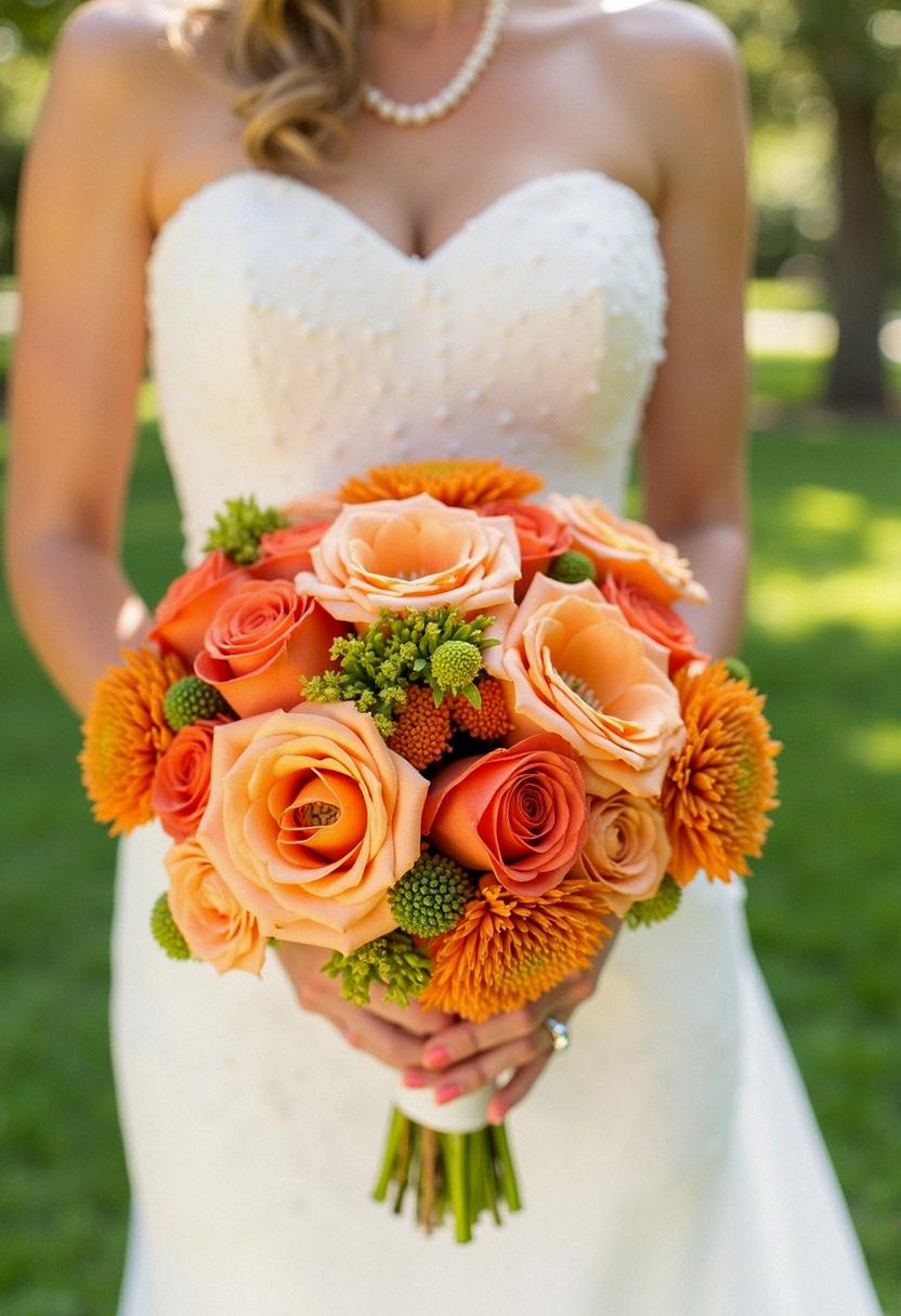 Vibrant Orange Bridal Bouquet Ideas - TheCharmingBride.com