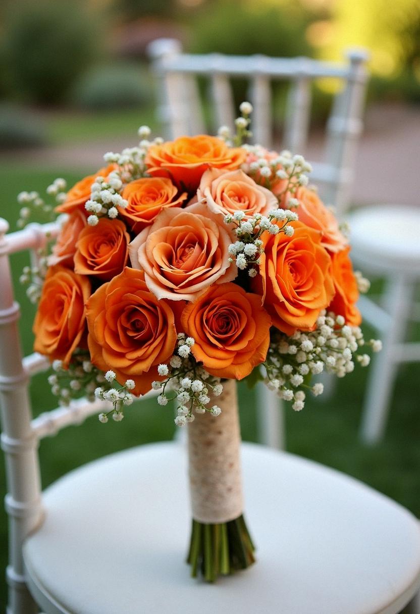 Vibrant Orange Bridal Bouquet Ideas - TheCharmingBride.com