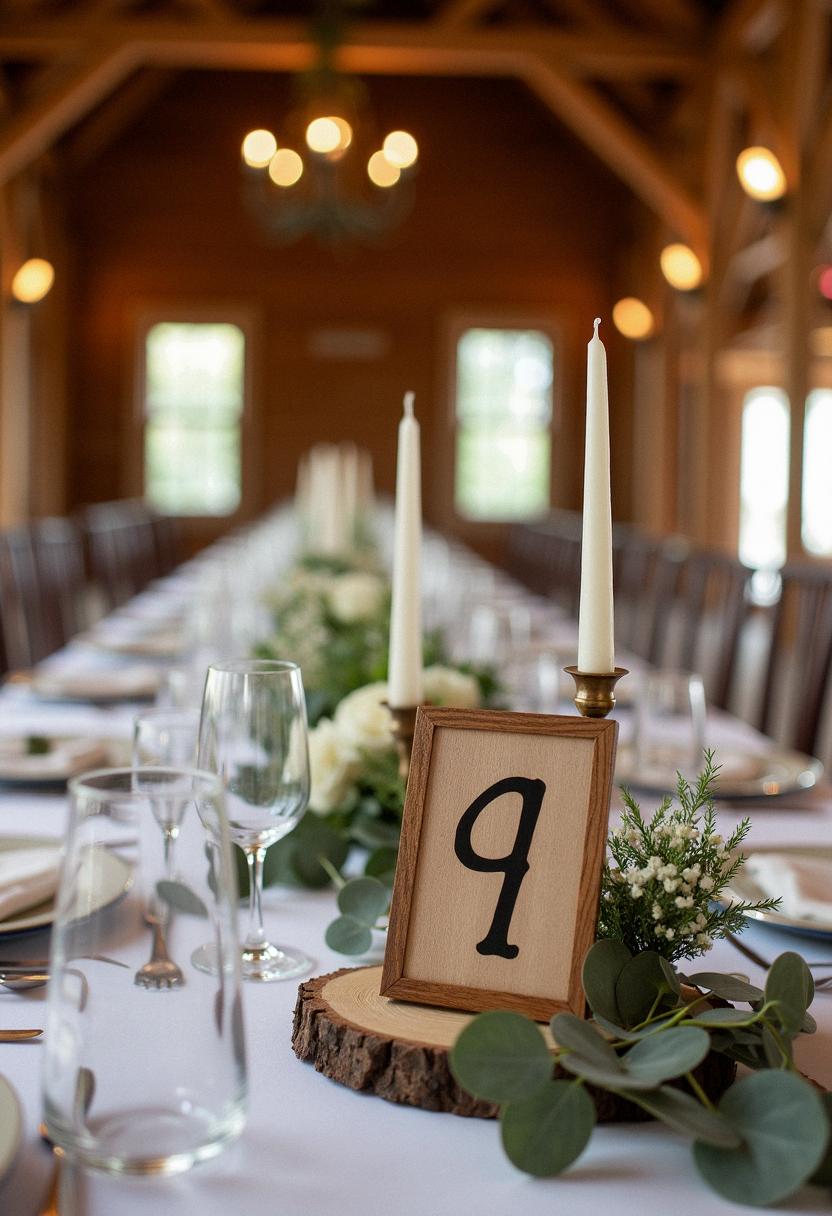 Charming Table Numbers Wedding Rustic Design - TheCharmingBride.com