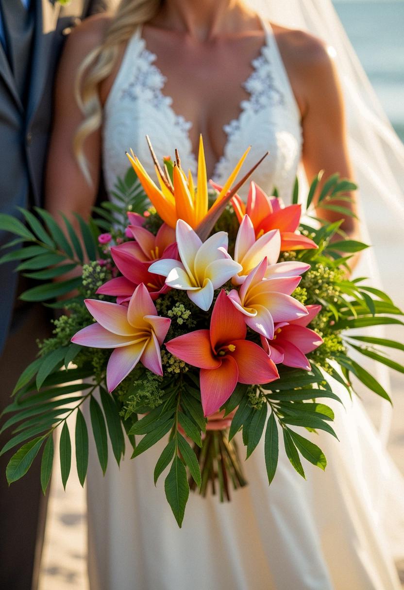 Stunning Tropical Bridal Bouquet Ideas - TheCharmingBride.com