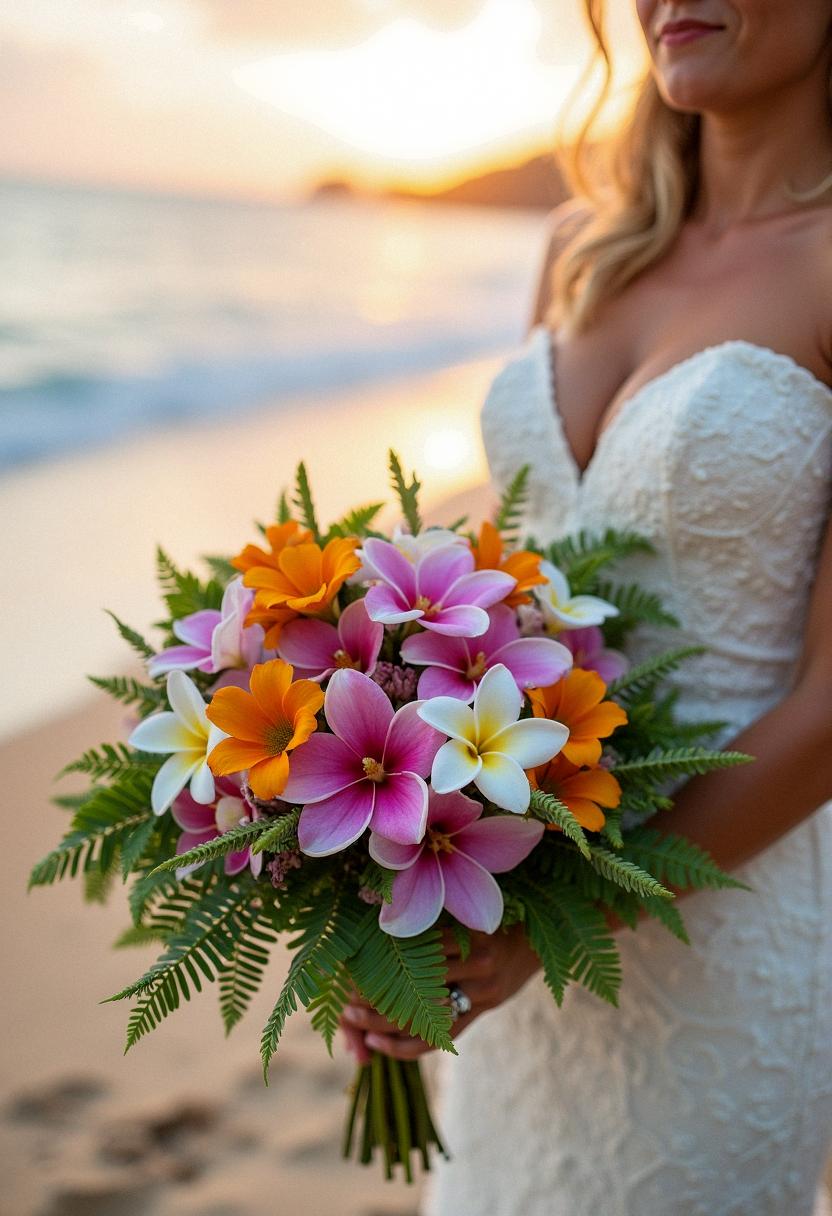 Stunning Tropical Bridal Bouquet Ideas - TheCharmingBride.com